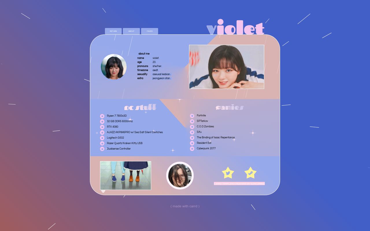 violet's carrd